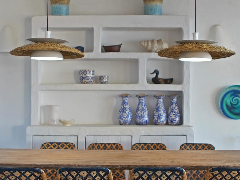 ILLA LED natural fibre pendant lamp By Ole! Lighting