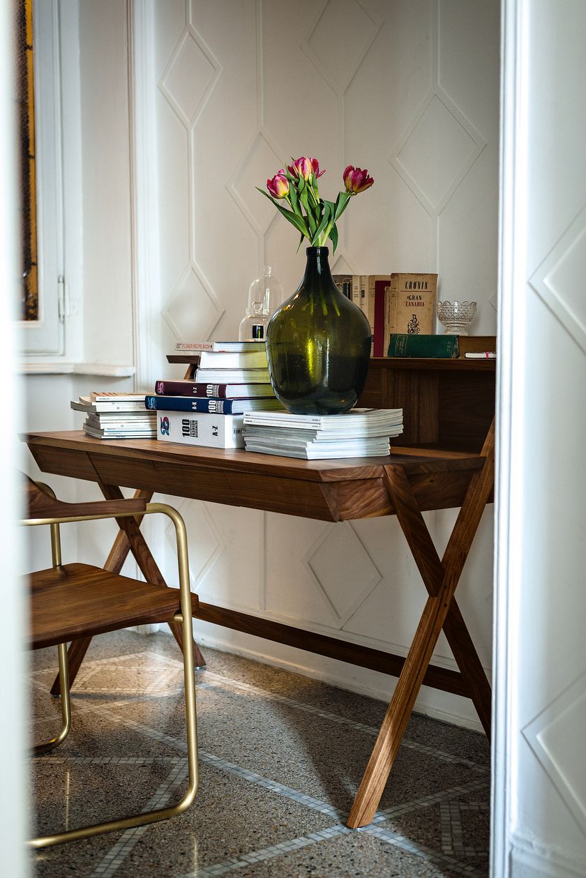 Solid wood secretary desk with drawers NAVARRA By Riva 1920