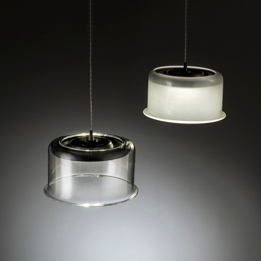 LED Borosilicate glass pendant lamp NEBULOSA By Album design Pepe Tanzi