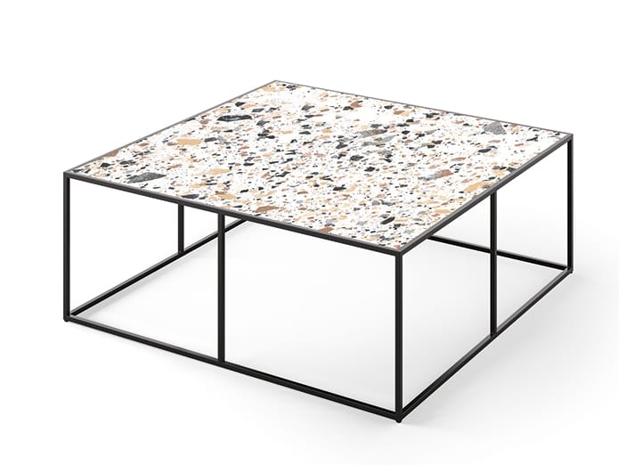 NEMESI | Square coffee table Square metal coffee table for living room ...
