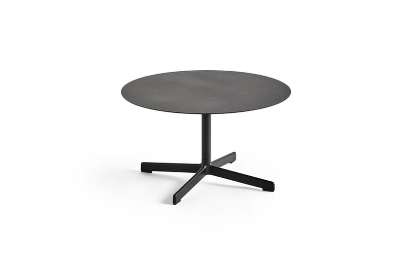 NEU Round powder coated steel garden side table with 4-star base By Hay