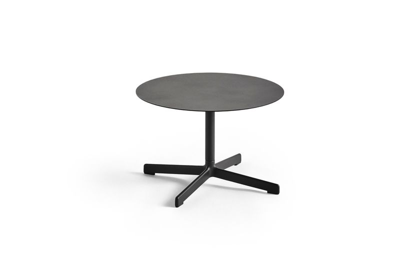NEU Round powder coated steel garden side table with 4-star base By Hay