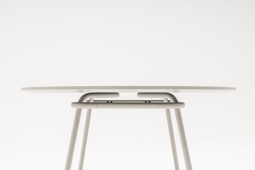 NEW SCHOOL Round metal dining table By MDD | design Form Us With Love