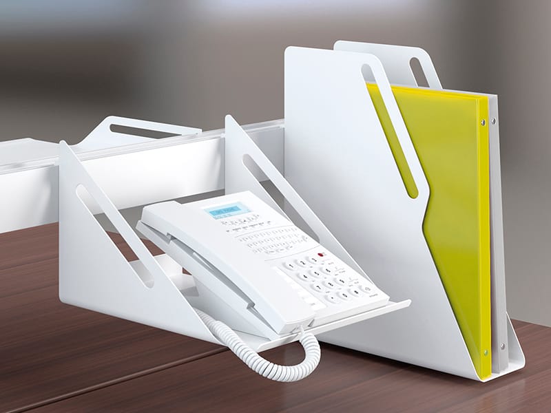 NEW WAVE Powder coated steel desk set By Manade | design Emmanuel Gallina