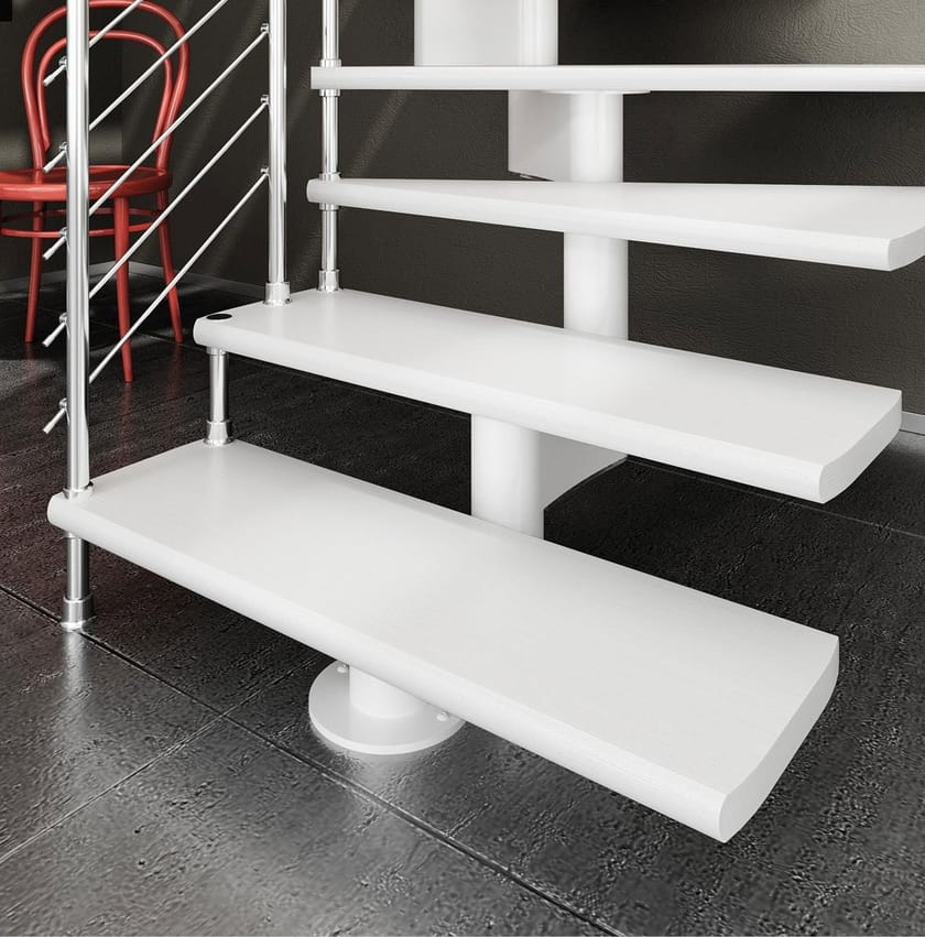 Modular beech Open staircase NIKA CHROME | U-shaped Open staircase By ...