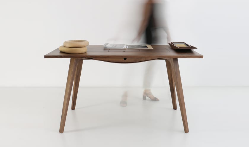 Rectangular wooden writing desk NOGA By Branca Lisboa design Marco ...
