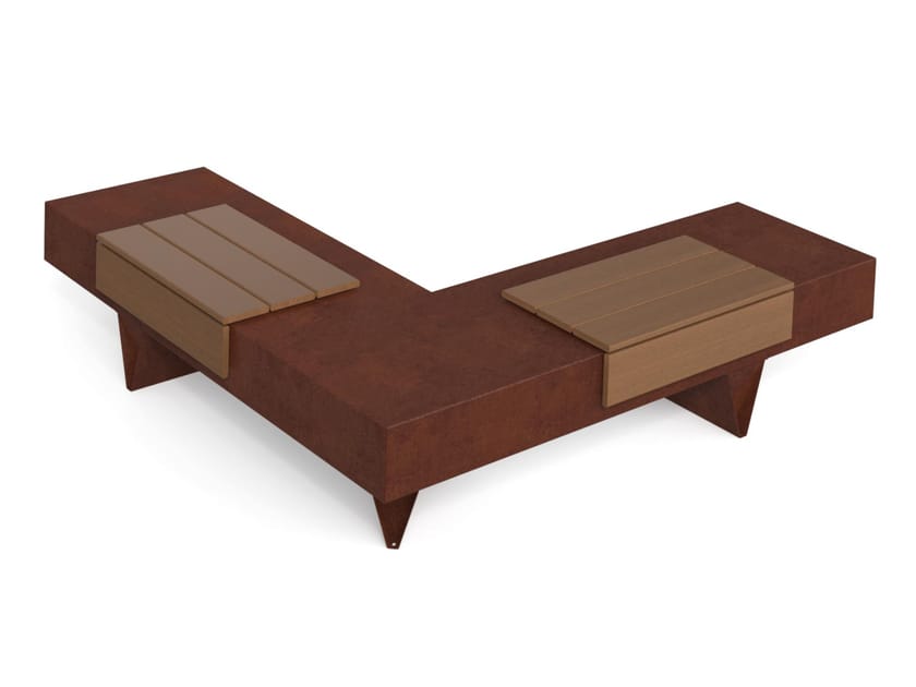Contemporary style Modular backless Corten™ bench NORSE AE | AI By ...