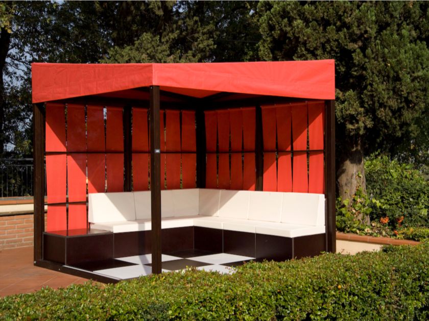 Laminated wood gazebo with bench OASIS By ALCE