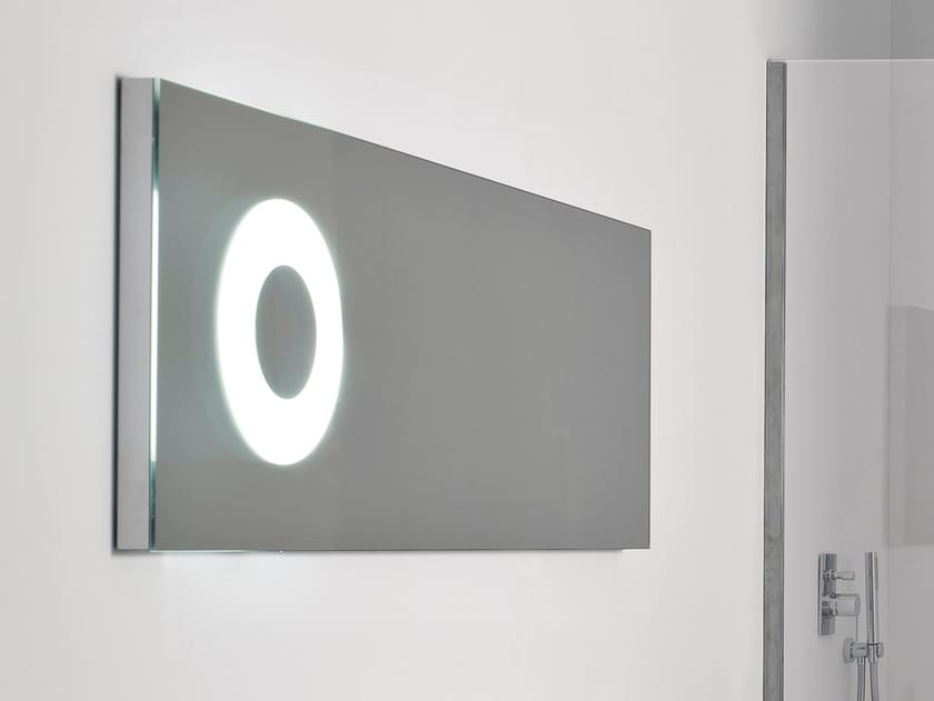 Rectangular wall-mounted mirror with integrated lighting OBLÒ50126 By ...