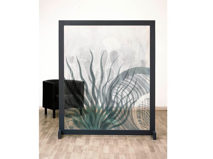 Geometric IMPEX® Luxury Room Divider with wooden structure MIRABEAU By ...