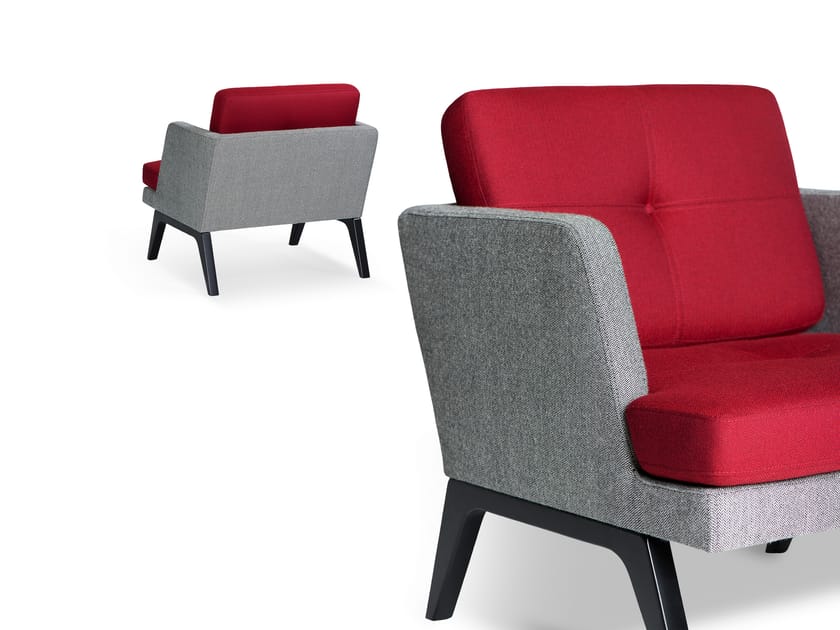 Poltrona in tessuto con braccioli OCTOBER 11 Collezione October By profim