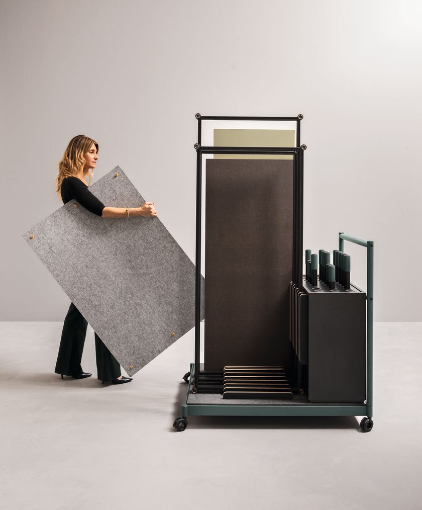 FLUIDO Aluminium office whiteboard with castors By Martex | design ...