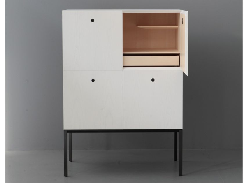 OFFSHORE Ash highboard with doors By Porro | design Piero Lissoni
