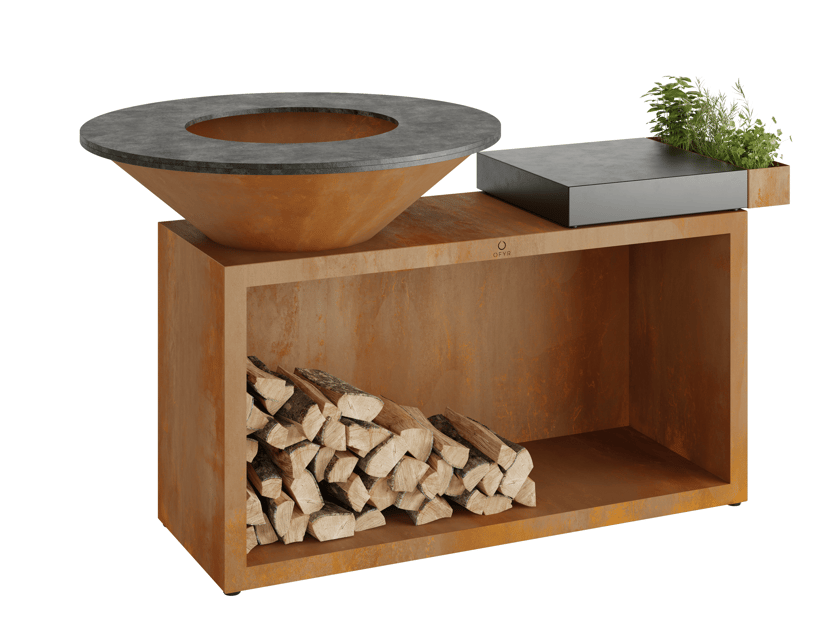 OFYR ISLAND CORTEN 100 CERAMIC DARK GREY barbecue By OFYR