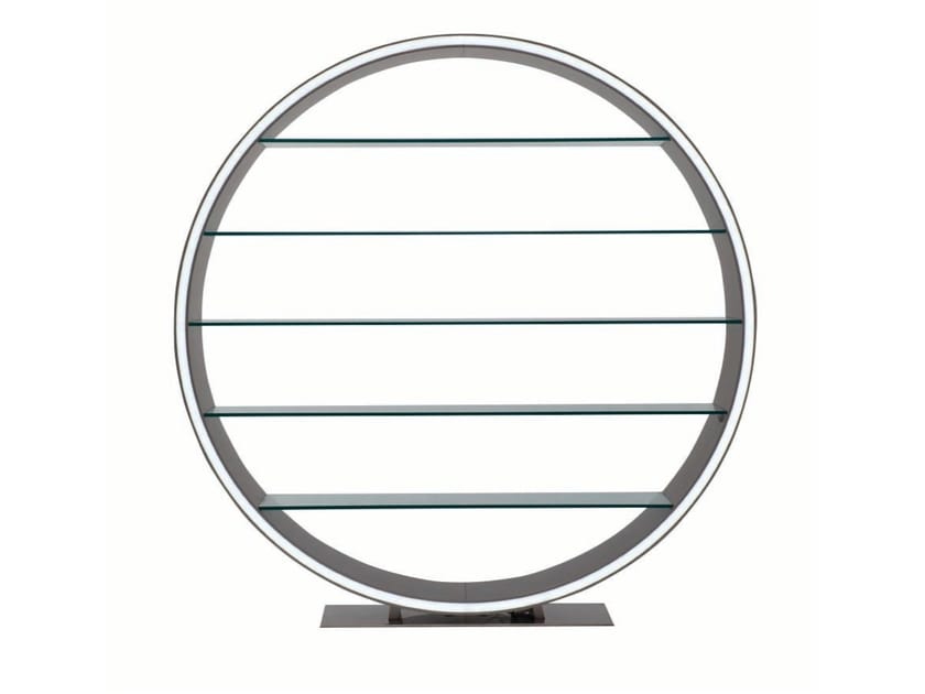 OMEGA Open double-sided wood and glass bookcase By Roche Bobois ...