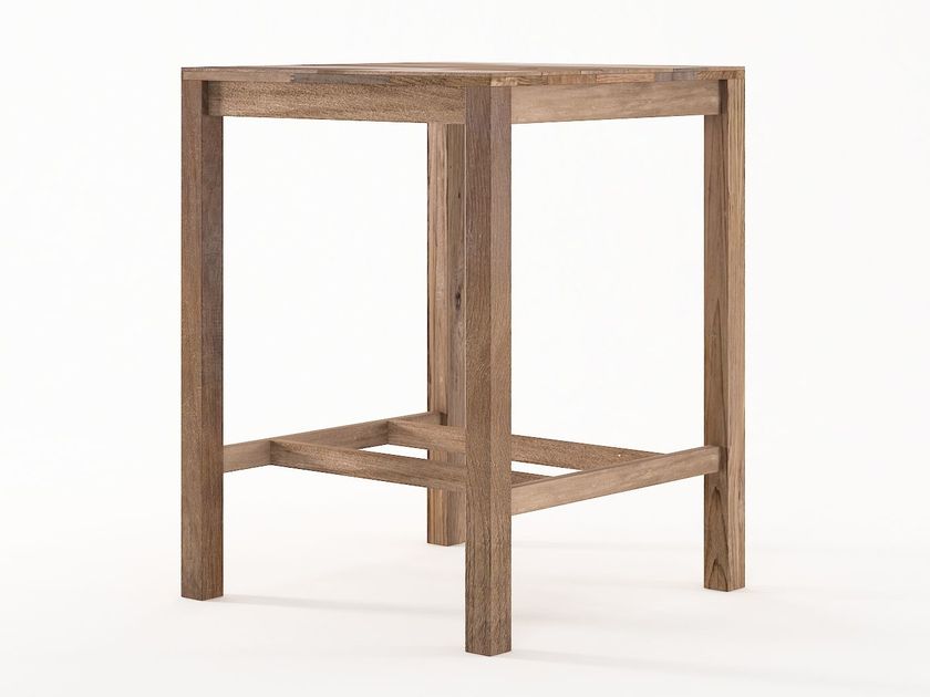 ORGANIK Square reclaimed wood high table By KARPENTER | design Hugues ...