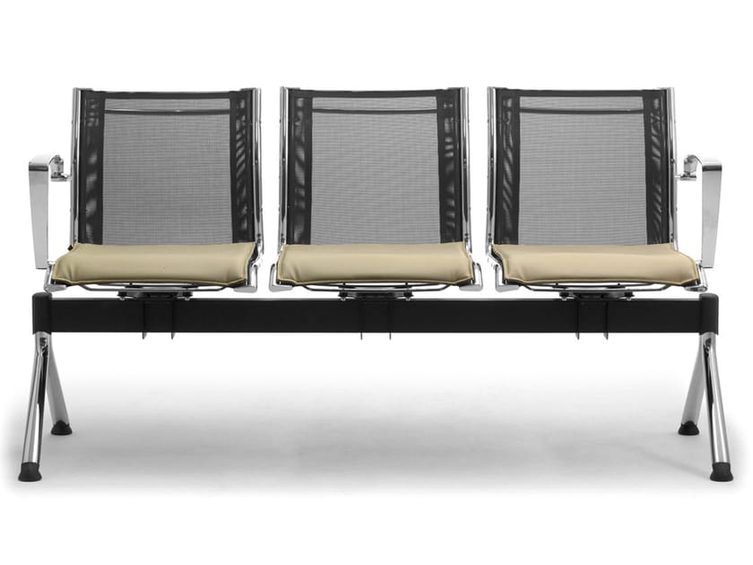 ORIGAMI RX | Beam seating Freestanding steel beam seating with armrests ...