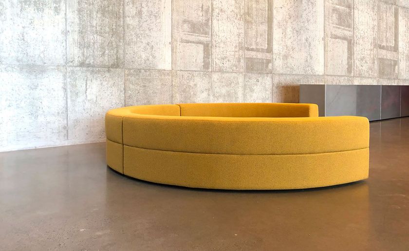 Canapé rond modulable en tissu avec revêtement amovible PANORAMA CURVE ...