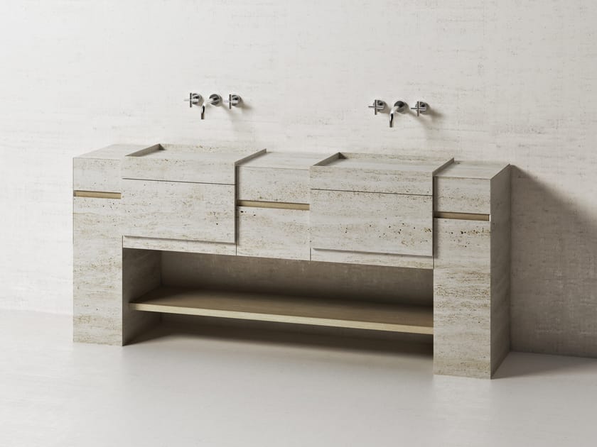 Floor-standing natural stone vanity unit PARALLEL FVS Parallel ...