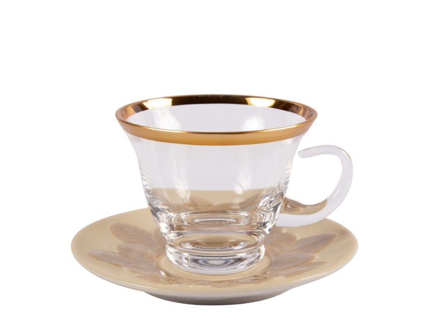 PEACOCK | Glass cup By VILLARI