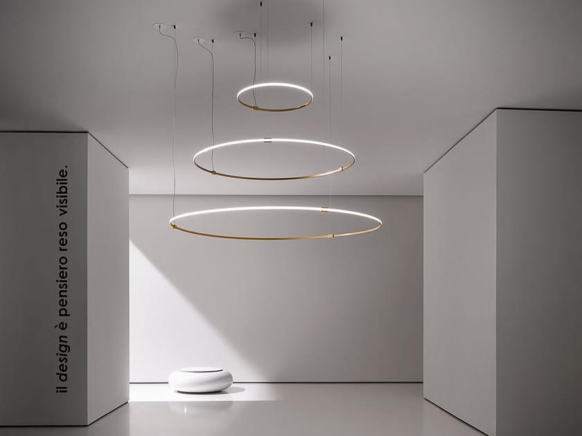 GIRO LED dimmable aluminium pendant lamp By Vesoi