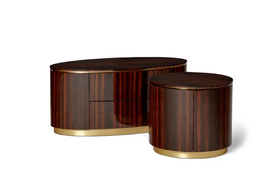 EARTH TO EARTH Low wooden coffee table with storage space By Ginger & Jagger