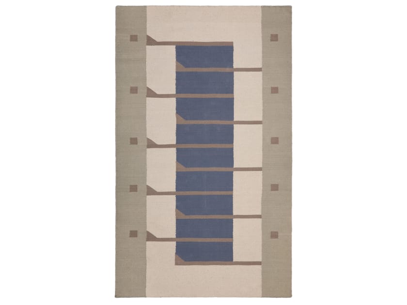 Tappeto a motivi fatto a mano in cotone PETTIT Collezione Usonian Flat ...