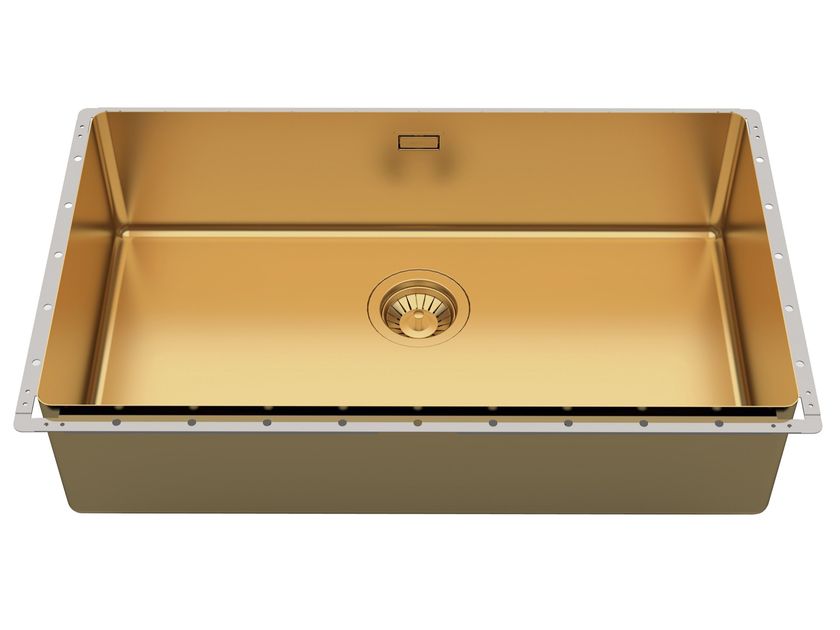 Built-in stainless steel sink PHANTOM EDGE 50X40 GOLD Phantom ...