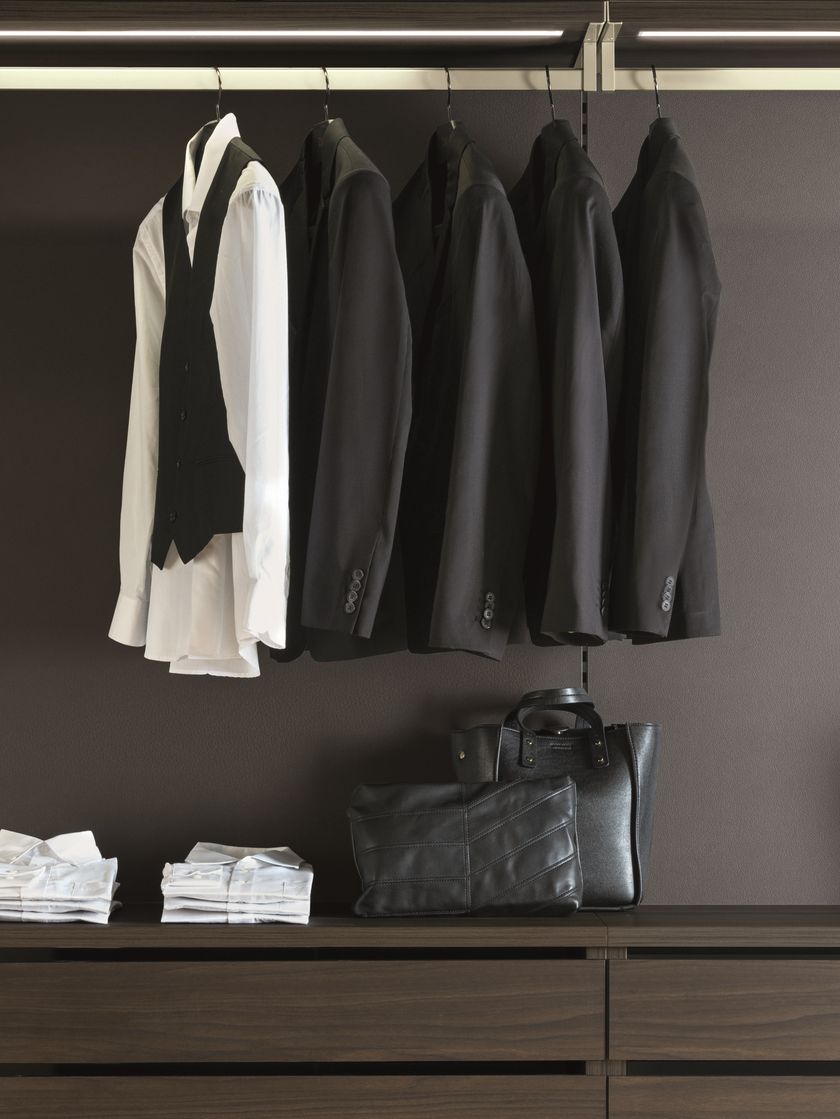 Corner wooden walk-in wardrobe PICÀ Z737 PICA' Collection By Zalf
