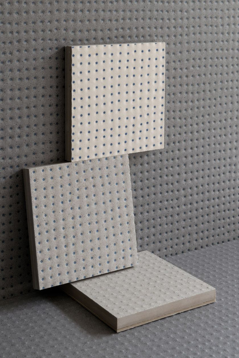 PICO ANTHRACITE BLUE DOTS wall tiles porcelain stoneware By Mutina