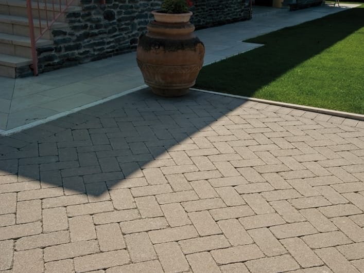 OUTDOOR ANTIQUED FLOOR TILES Vehicular concrete paving block By Macevi