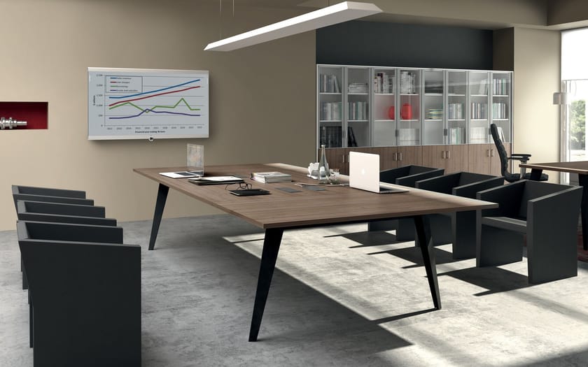 PIGRECO | Wooden meeting table Pigreco Collection By Martex