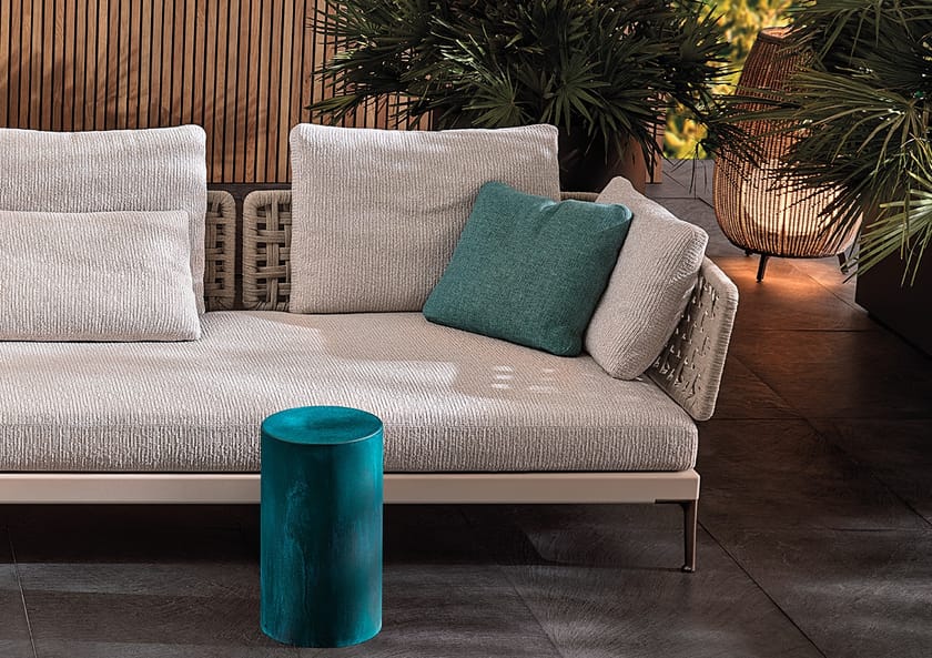 Round outdoor coffee table in stainless steel PILOTIS OUTDOOR By ...