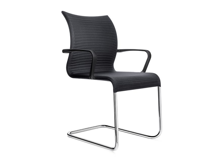 Stackable fabric training chair with armrests PIOS 5W50 By Interstuhl ...