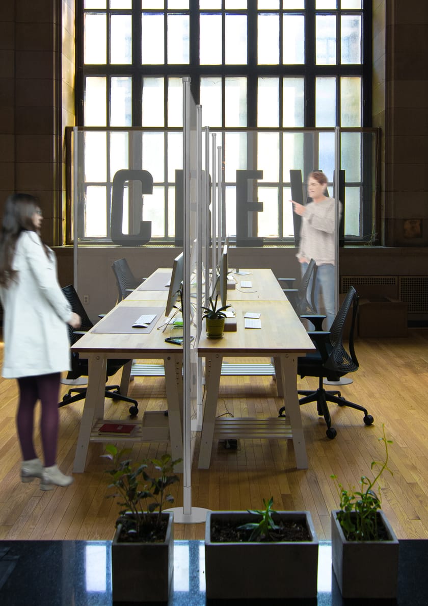 SLALOM | Acrylic glass office screen PARTITION SYSTEM Collection By Slalom