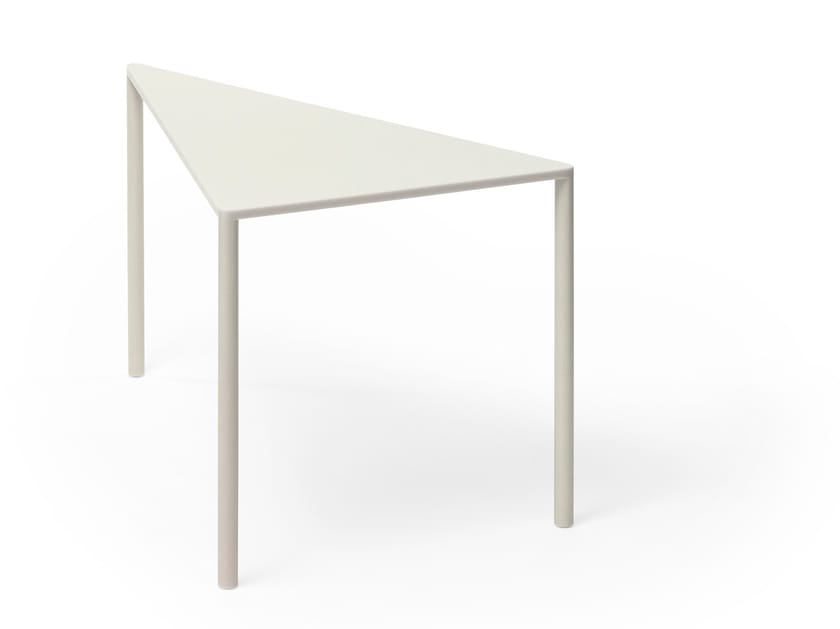 Modular triangular Corian® side table POINT 30° Point Collection By ...