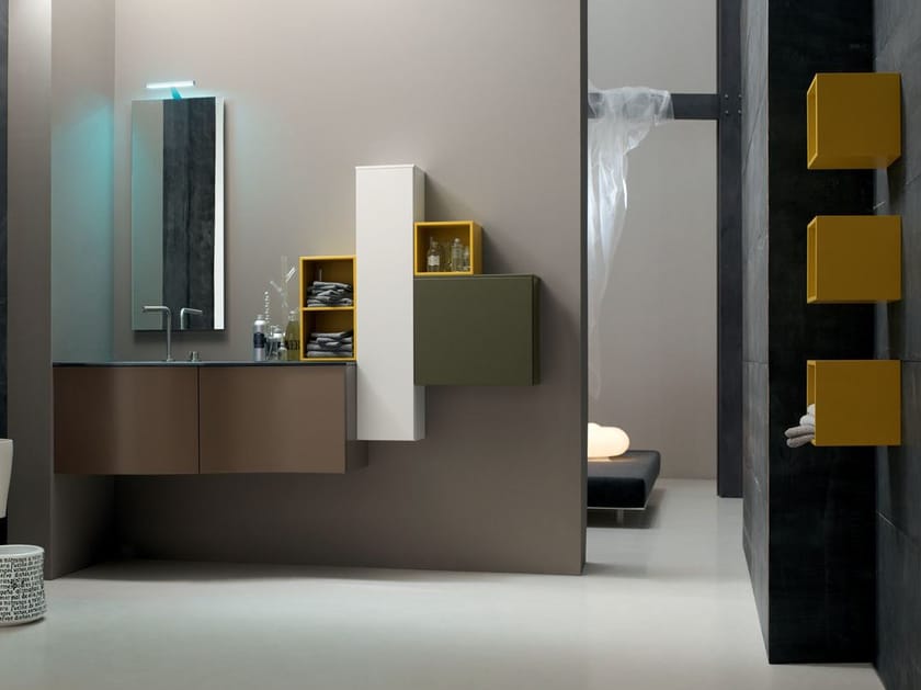 Sistema bagno componibile POLLOCK - COMPOSIZIONE 38 Collezione Pollock By Arcom