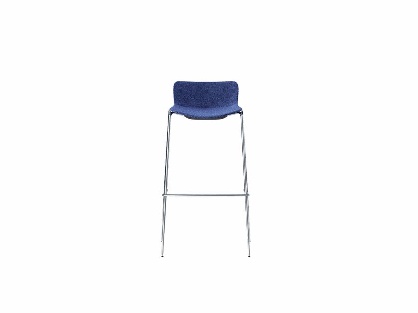POPPEA High stackable fabric stool with footrest By FREZZA