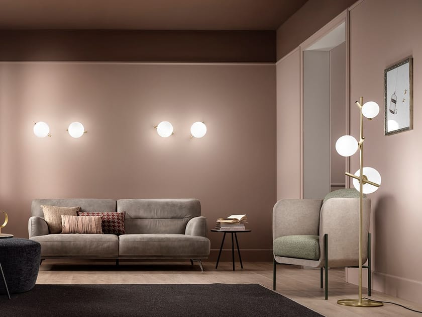 POSY A1 P Glass wall lamp By Masiero