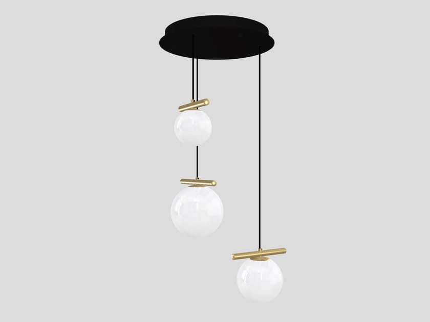 Murano glass pendant lamp POSY S3 Posy Collection By Masiero