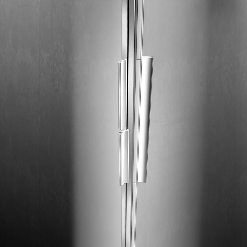STILA 2000 Corner rectangular glass and aluminium shower cabin By Duka