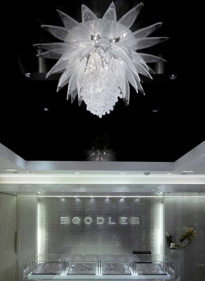 Crystal ceiling lamp LOTUS FLOWER By Lasvit design Petra Rehorová