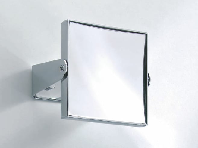 Square wall-mounted shaving mirror SPT 66 By DECOR WALTHER