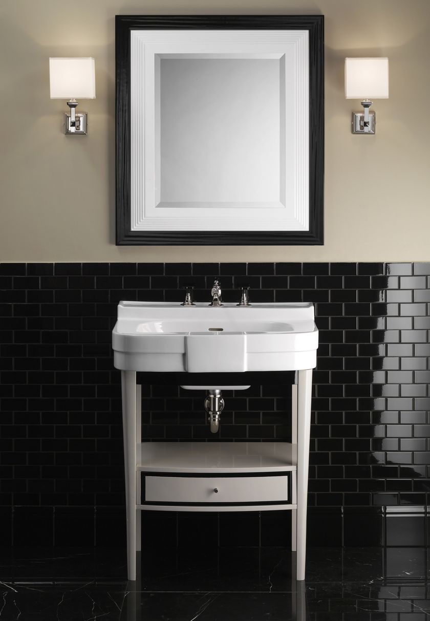 Lacquered console sink with drawers BOGART VANITY By Devon&Devon