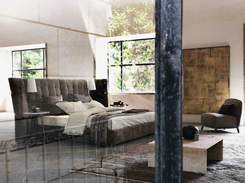 Letto con testiera alta ANGLE PARAVENTO - Flou - Edilportale