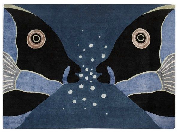 Tappeto a motivi fatto a mano PARROT FISH By Deirdre Dyson