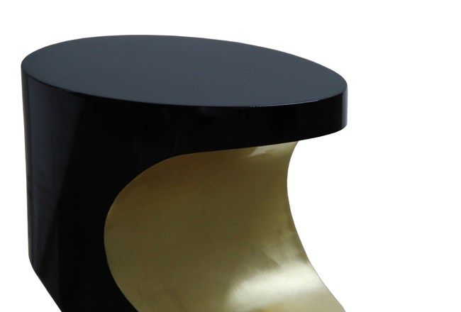 Lacquered fiberglass side table BRYCE By BRABBU