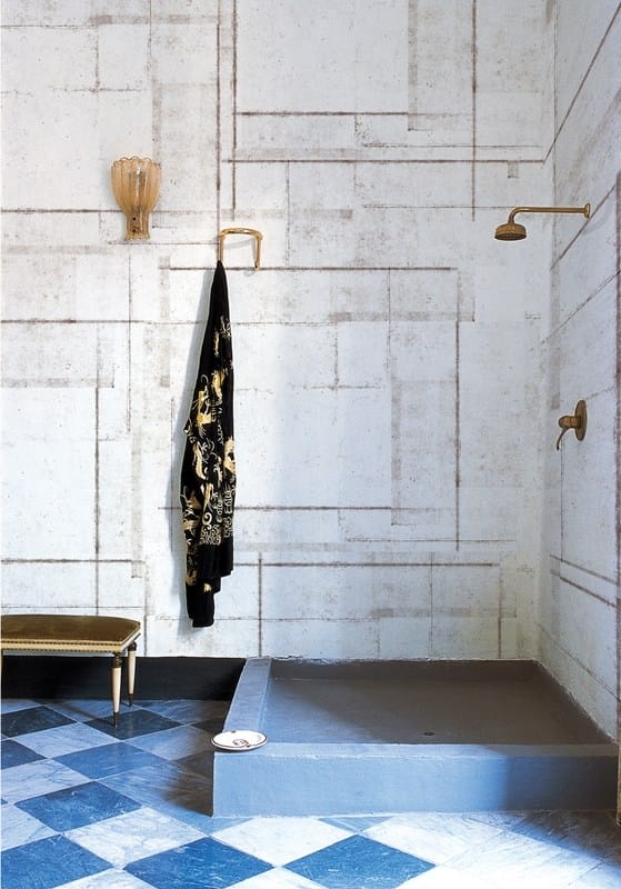 Geometric wallpaper GRAPHITE By Wall&decò design Christian Benini