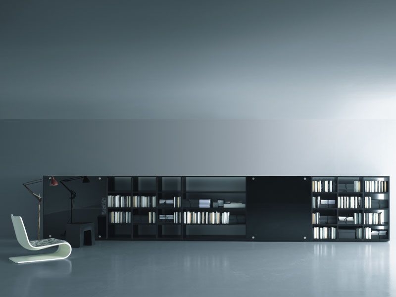 Sectional bookcase SYSTEM By Porro design Piero Lissoni