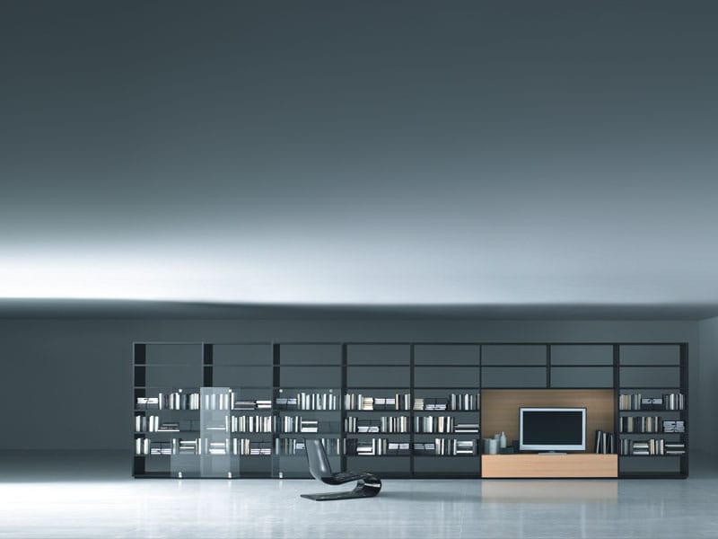 Sectional bookcase SYSTEM By Porro design Piero Lissoni